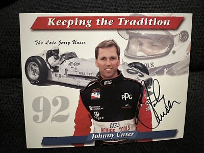 Johnny Unser Promo Card Signed Hero Card Indianapolis 500 Indy Car | eBay