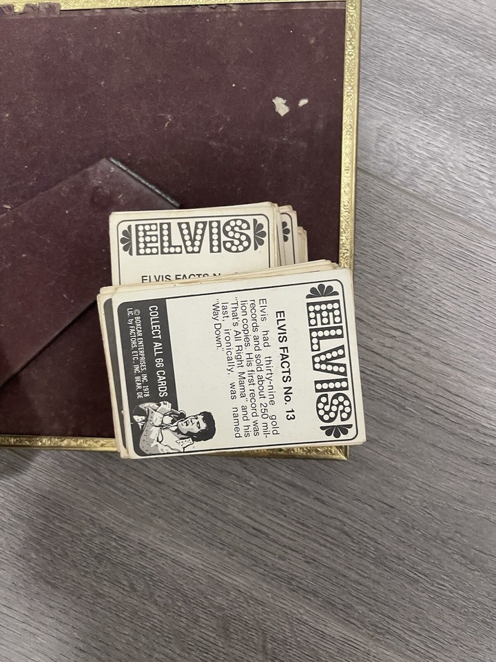 LOT Vintage 1978 Elvis Presley Trading Cards Donruss Boxcar Inc. Facts ...