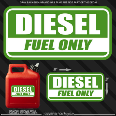 1x Diesel Fuel Only sticker gasoline gas decal truck oi vinyl / tank ...