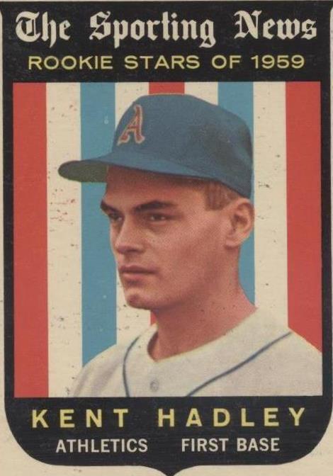 1959 Topps - Sporting News Rookie Stars Kent Hadley #127 (RC) for sale ...