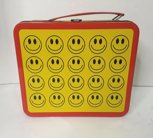 Smiley face Metal Tin Lunch Box | eBay UK