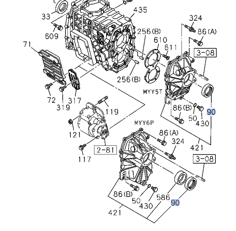 Oil Seal Rear Cover Transmission GENUINE for ISUZU NPR NQR MYY5 MYY6 ...