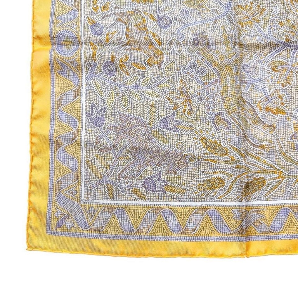 Hermes Silk Scarf Petit Carre Mosaic Tile Pattern Animal Rare Item | eBay