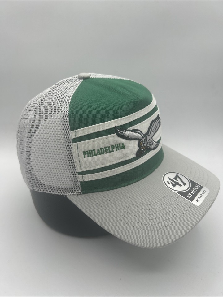 Philadelphia Eagles Hat '47 Brand Hitch "Double Header" Kelly Snapback ...