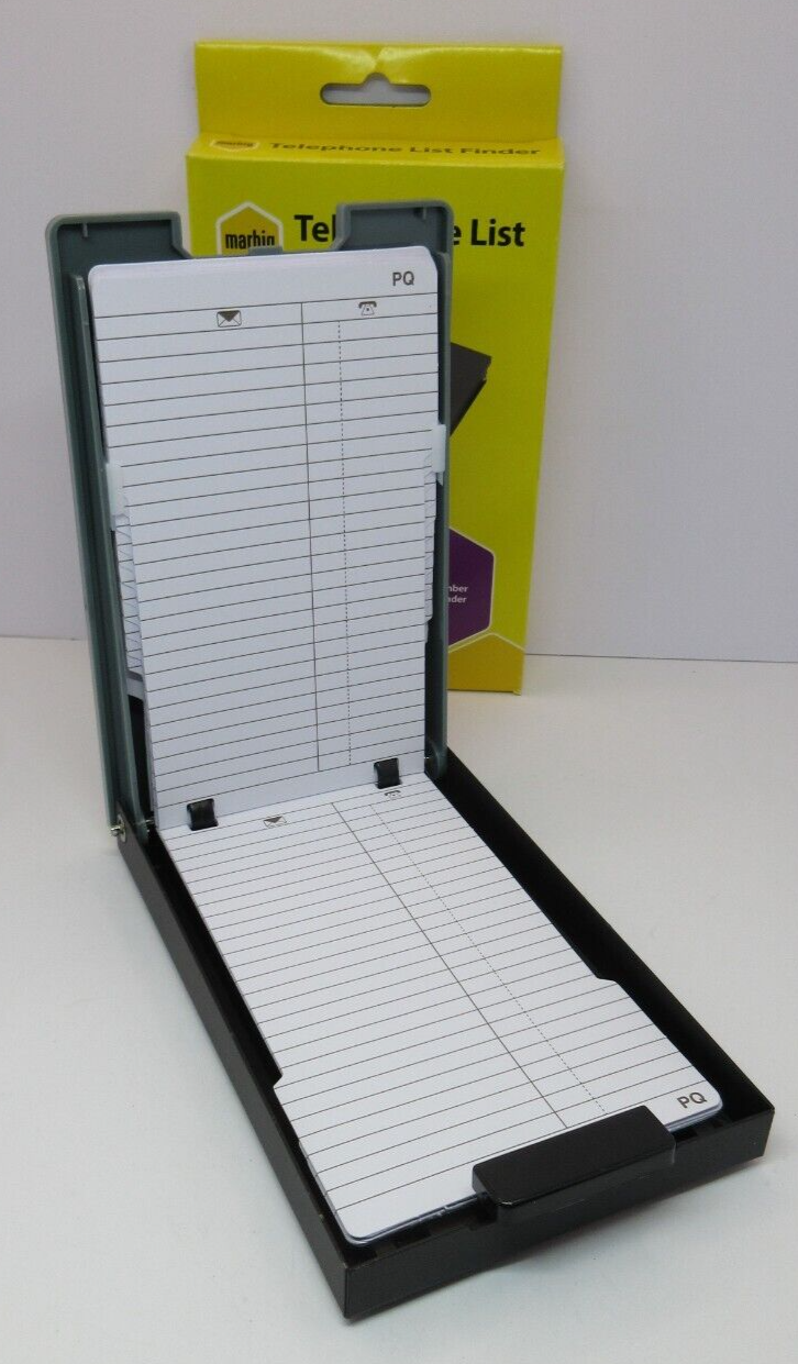 Marbig Telephone Index List Finder Teledex Grey Metal Base - 90015 | eBay