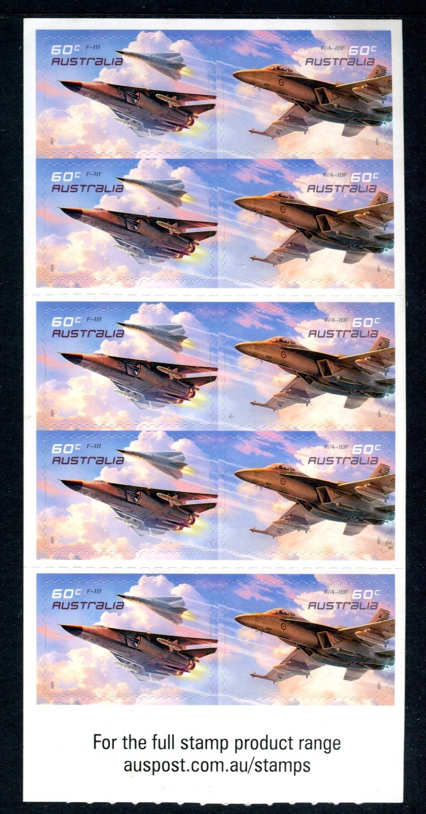 2011 Air Force Aviation Stamp Booklet SB373 Gen BC - Sydney Stamp Expo ...