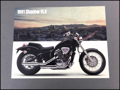 1991 Honda Shadow VLX Bike Motorcycle 1-page Original Sales Brochure ...