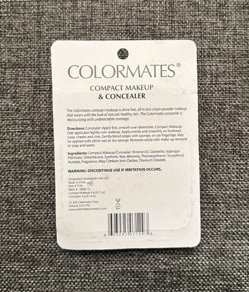 Colormates Compact Makeup & Concealer – Medium 7129 | eBay