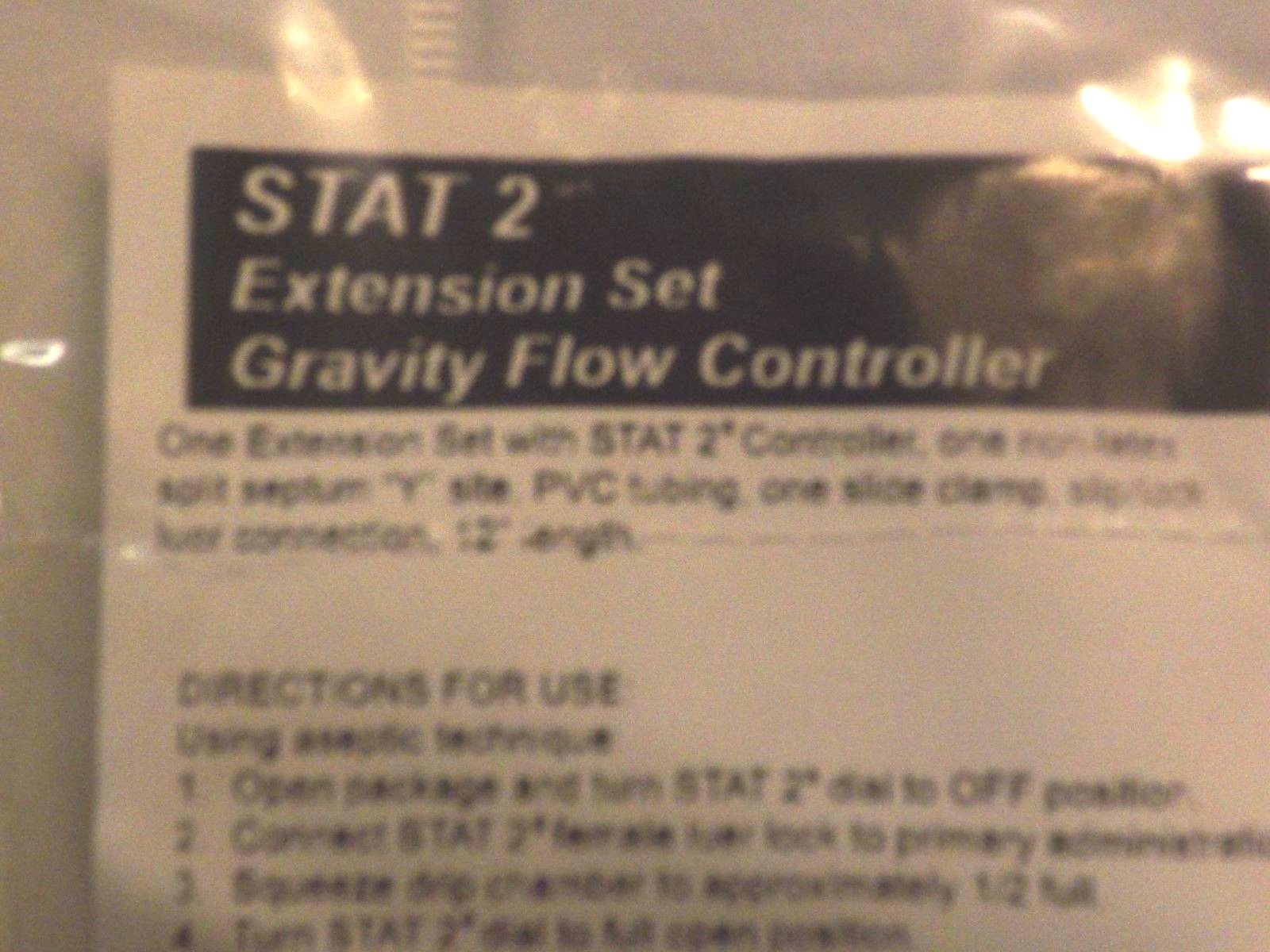 STAT 2 EXTENSION SET GRAVITY FLOW CONTROLLER CONMED CO. S2-12, BAG OF ...