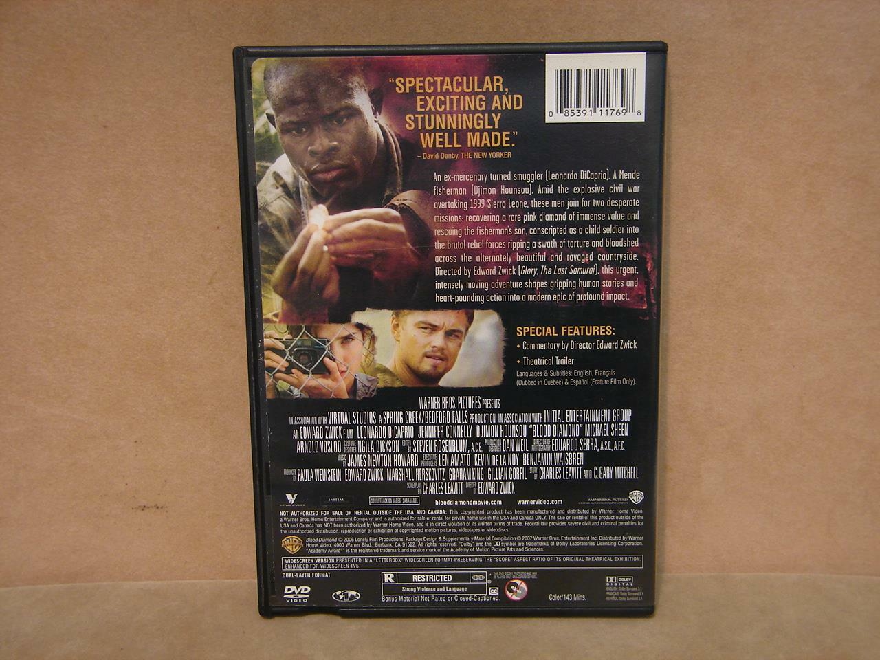 Blood Diamond (DVD, 2007, Widescreen) Leonardo Di Caprio Jennifer ...