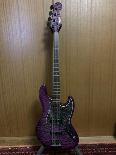 Electric Bass Guitar Warmoth Purple Heart J Bass Quilted Maple | eBay