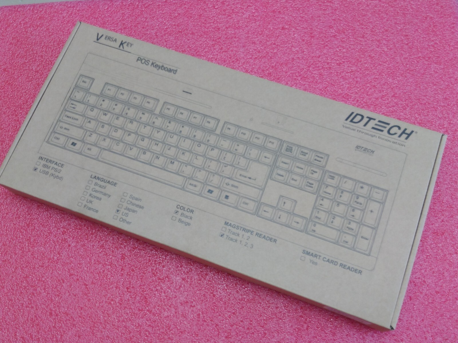 ID Tech With MagStripe Reader IDKA-234133B Wired Keyboard for sale ...