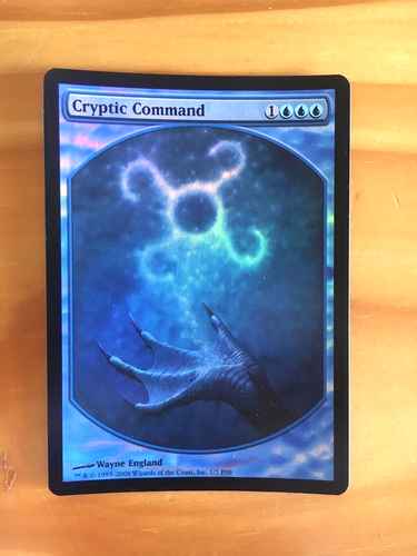 MTG Carte Magic Player Rewards Cryptic Command Textless FOIL SP | eBay