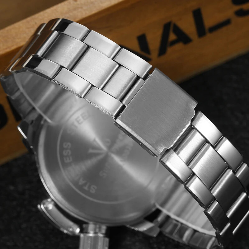 New Mens V6 Super Speed Stainless Steel Date Sport Quartz Analog Wrist ...
