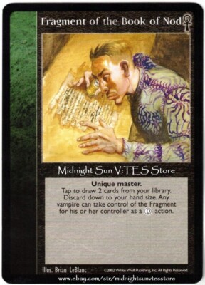 Fragment of the Book of Nod Camarilla Edition V:TES VTES Vampire CCG | eBay