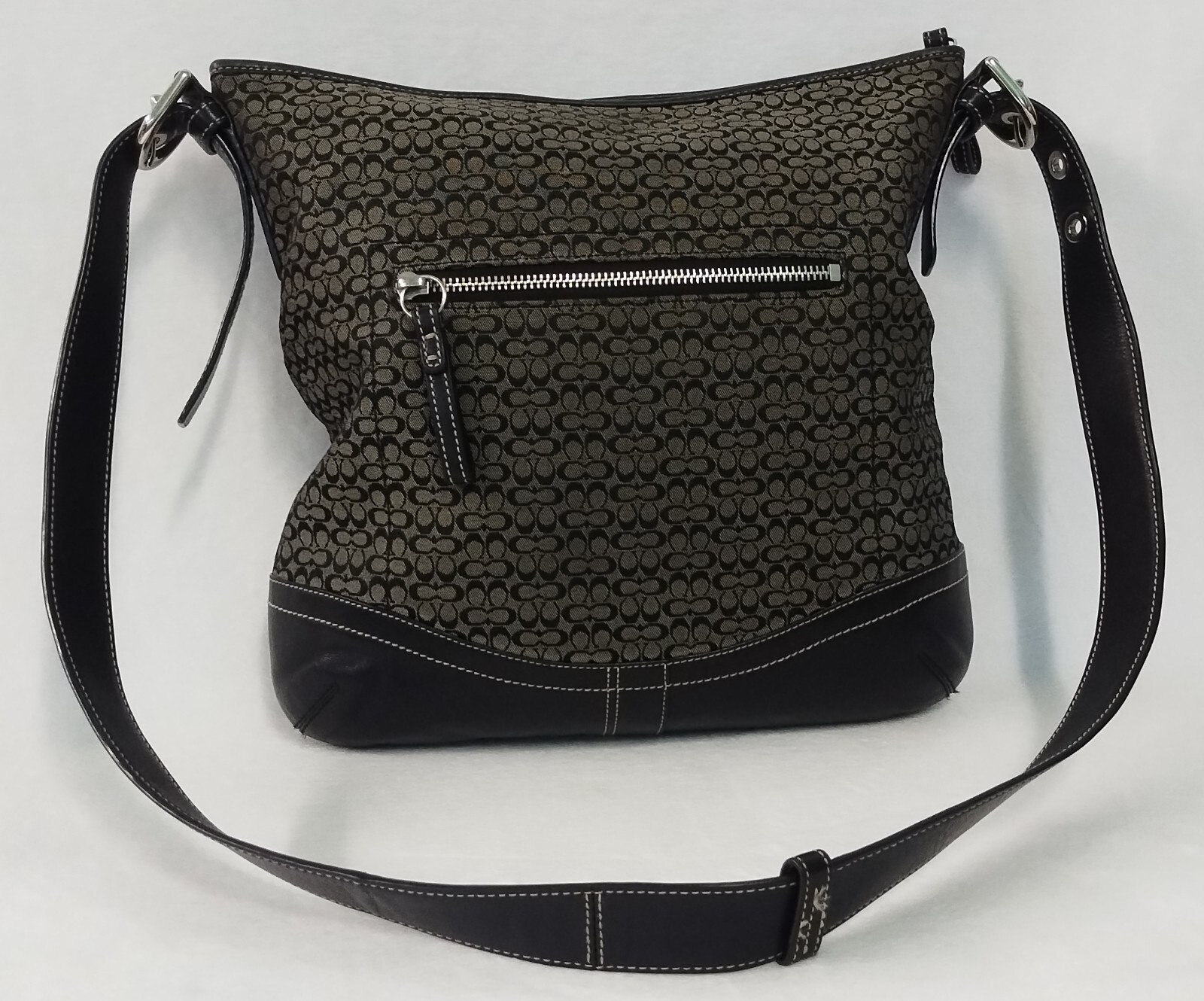 Coach Signature Large Duffle Tote Black Suede Leather… - Gem