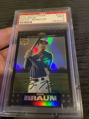 2007 Topps Chrome Update #TRC2 Ryan Braun Rookie Refractor Psa 9 Pop 1 ...