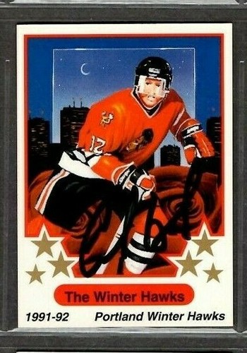 1991-92 7th Inning Sketch Winter Hawks #W2 Cale Hulse Hockey Signed ...