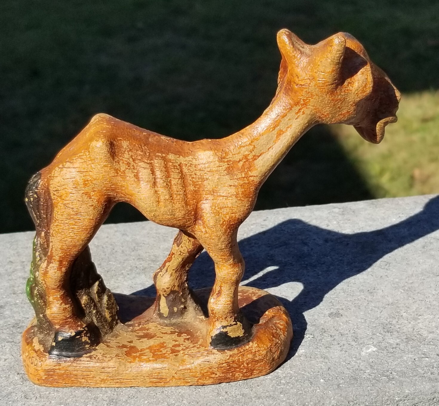 FIGURINE~SYROCO WOOD~STARVING HORSE, SKINNY~BROKE BACK~VINTAGE 4.5 ...