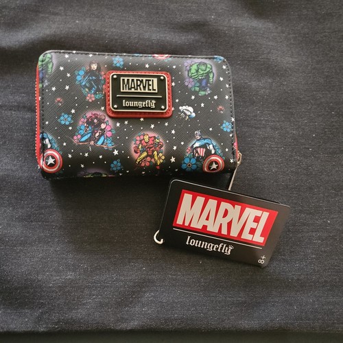 Loungefly Marvel Zip Around Wallet Avengers Tattoo Superheroes Disney ...