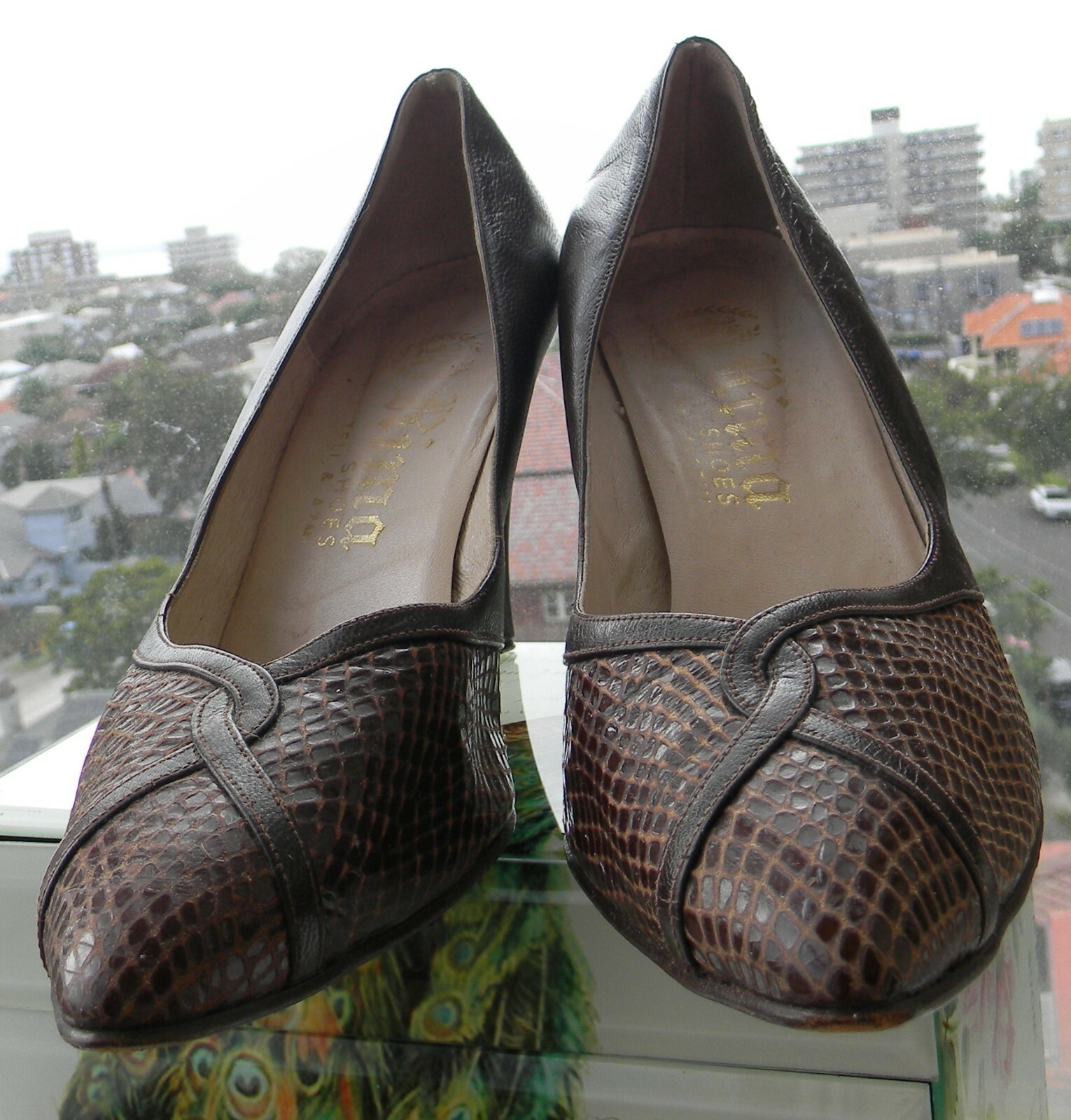 VINTAGE Rima Shoes 1950s Stylish Chic Lizard Skin-Leather Couture Heels ...