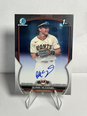 2023 Bowman Chrome Draft Quinn McDaniel 1st Prospect Auto Autograph # ...