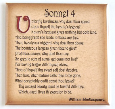 Sonnet 4 Fridge Magnet 3 X 3 Inches William Shakespeare Ebay