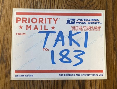 Taki 183 Taki183 Signed Hand Drawn Usps Postal Sticker Graffiti | eBay