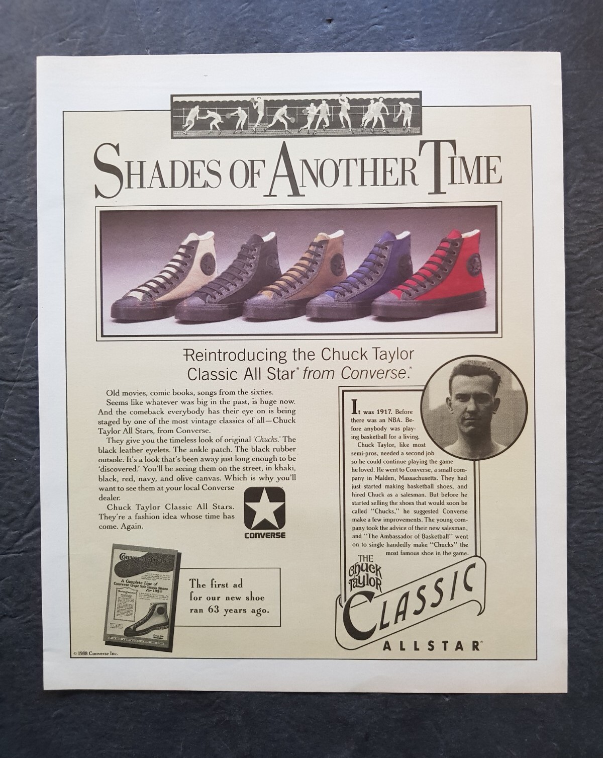 Converse Chuck Taylor Classic All Star Shoes Promo Print Ad Vintage ...