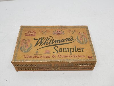 Antique Whitman’s Sampler Chocolate & Confections Vintage Box 1 Pound 1 ...