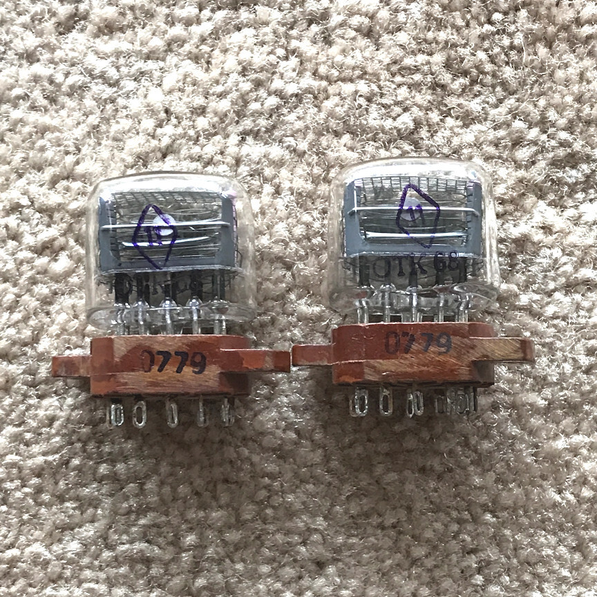 2ea NEW NIXIE TUBE Russian Made IN-12A With Sockets | eBay