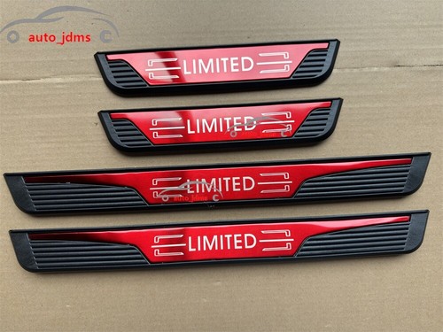 4PCS Red Car Door Scuff Sill Cover Panel Step Protector For Mazda ...