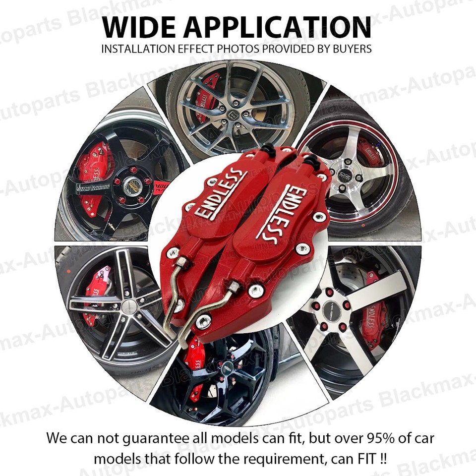 Metal 3D ENDLESS Universal Style Brake Caliper Cover front & rear 4 Pcs ...