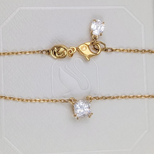 New 100% Authentic SWAROVSKI Gold Chain White Stilla Pendant Necklace ...