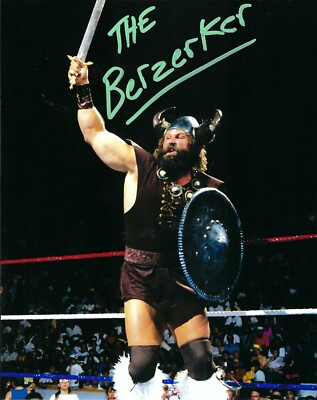 m3724 The Berzerker signed wrestling Photo w/COA | eBay Australia