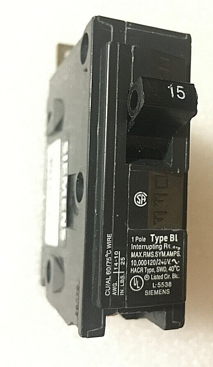 SIEMENS B115, 1P, 15A BOLT ON BREAKER NICE TAKE OUTS - WARRANTY | eBay