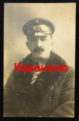 IMPERIAL GERMAN WW1 PORTRAIT OFFICER PHOTO CAP with GOGGLES Winter ...