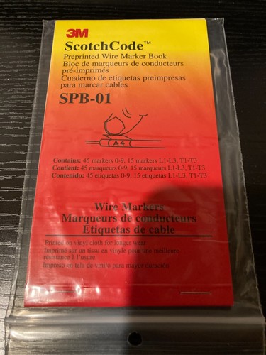 3M ScotchCode Preprinted Wire Marker Book Spb-01 for sale online | eBay