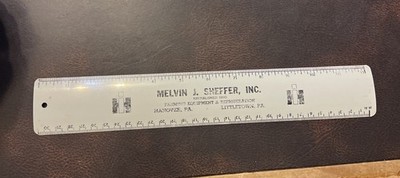 Vtg Metal International Harvester Tractor Hanover Pa Metal Ruler Melvin ...