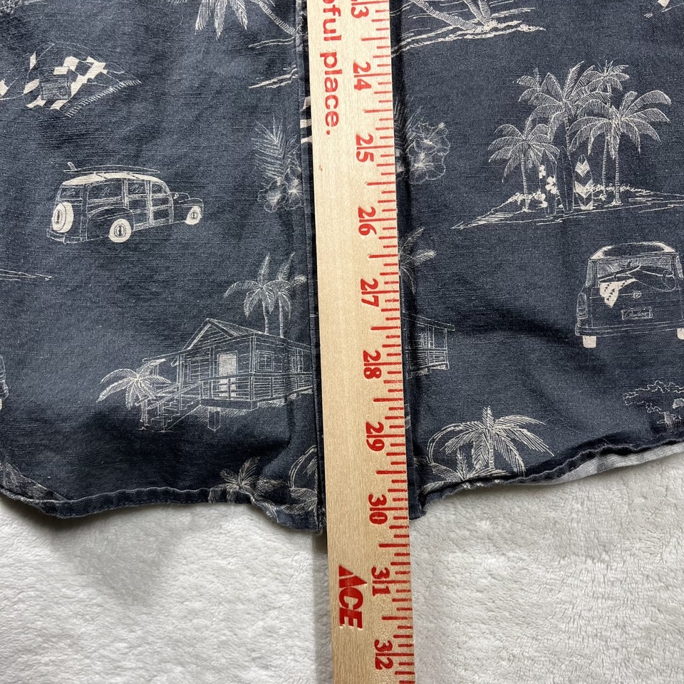 Pendleton S/S Shirt Mens XL Gray Hawaiian Graphic Woody Tropical Aloha ...