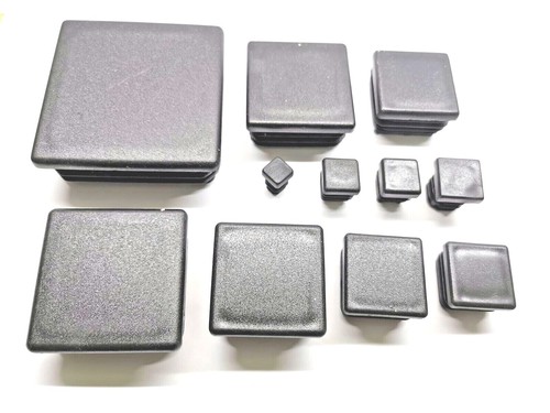 Square Black Plastic End Caps Blanking Plug Box Section Inserts | eBay UK