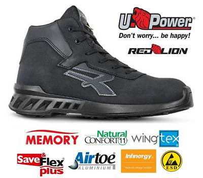 MENS UPOWER ULTRA LIGHTWEIGHT STEEL TOE CAP WORK SHOES BOOTS SAFETY ...