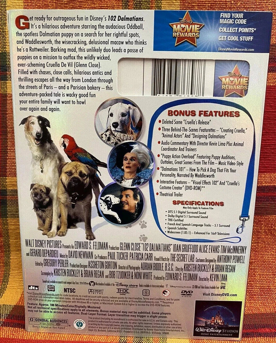 102 Dalmatians Dvd Ebay