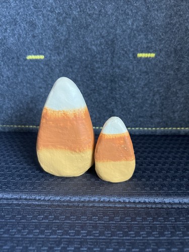K & K Interiors - 4" Set of 2 Resin Candy Corn Pieces B2707 Halloween ...