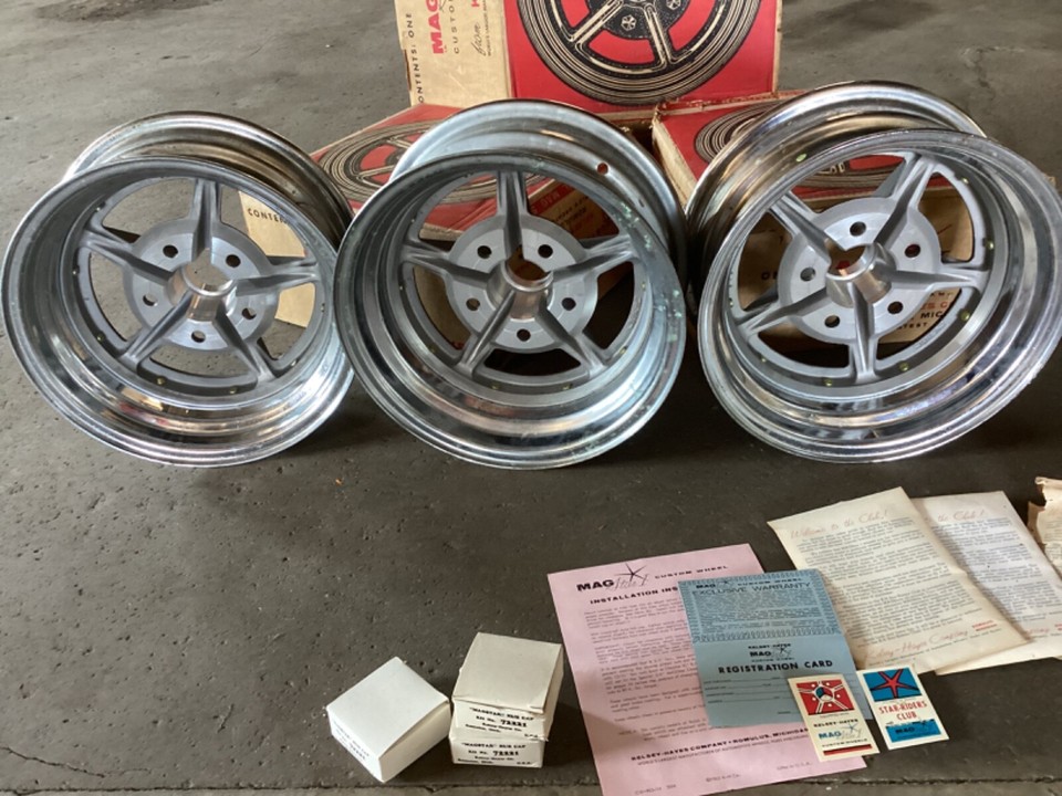 1966 Kelsey-Hayes Magstar I 14x6 5 Spoke Wheels Rims | 5x120.65 Bolt ...