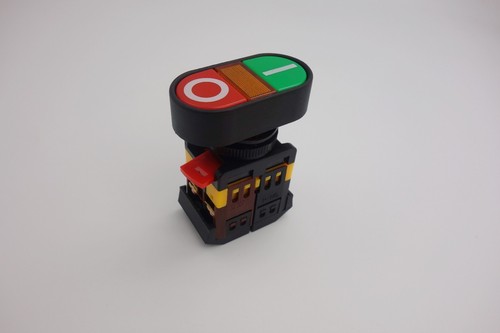 22mm Double Head Push Button Switch With 220v AC LED Light Momentary On ...