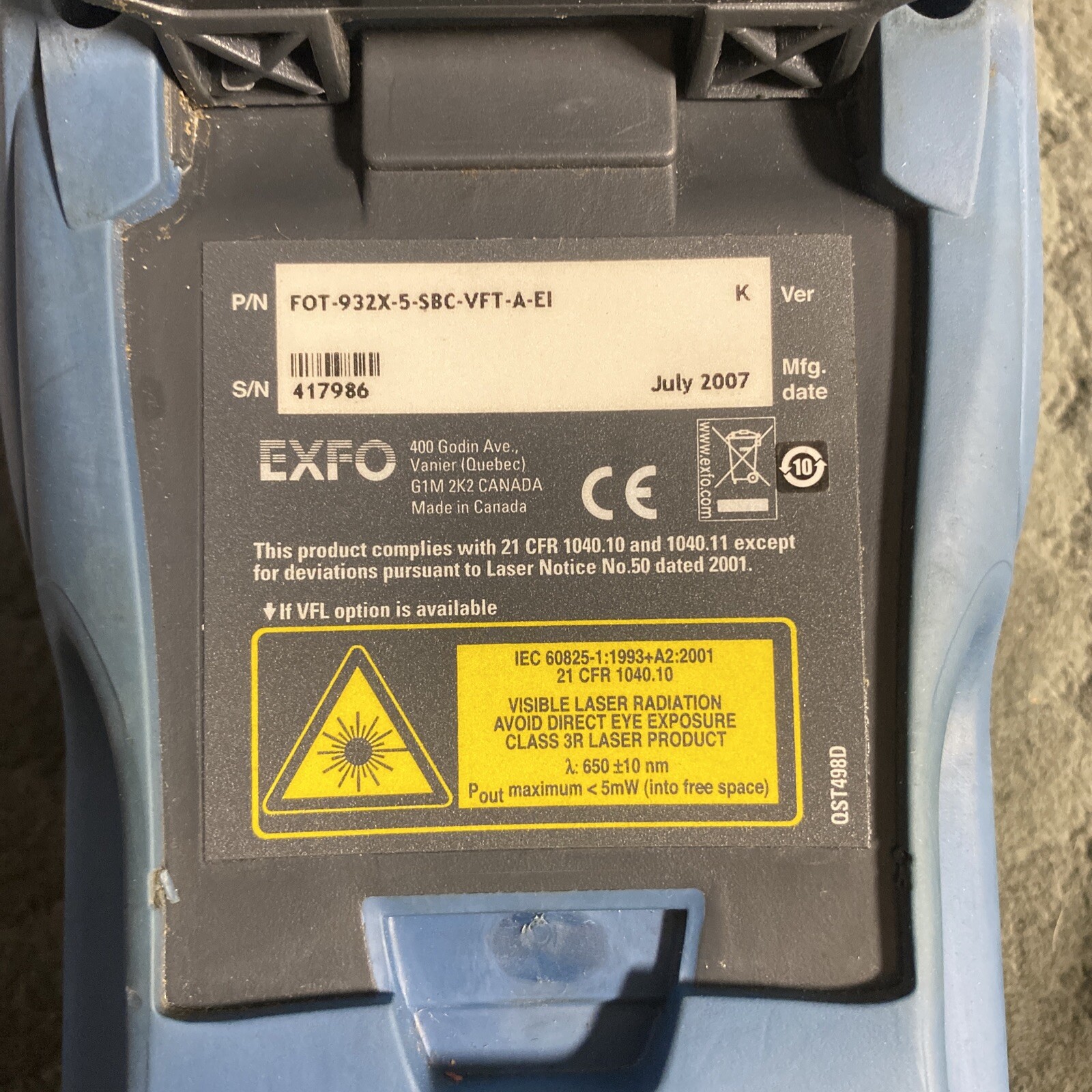 EXFO+FOT-930+SBC+Multifunction+Loss+Tester+FOT-932X-5-SBC-VFT-A-EI for ...