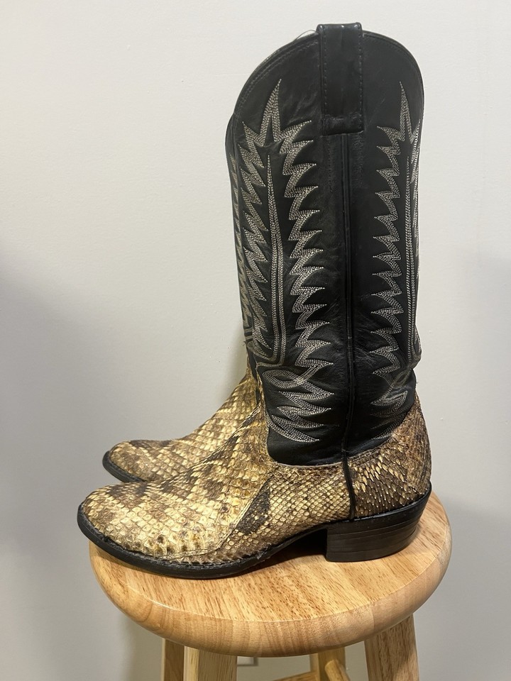 Cowtown Mojave Western Rattlesnake Boots 9D | eBay