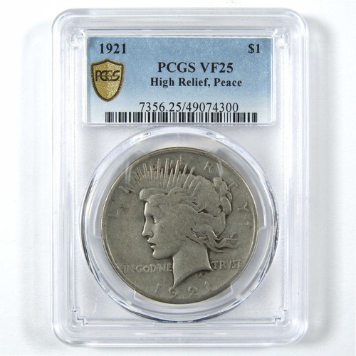 1921 High Relief Peace Dollar VF 25 PCGS Silver $1 Coin SKU:I14123 | eBay