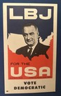 LBJ For The USA Vote Democratic post card 5 1/2” x 3 1/4” | eBay